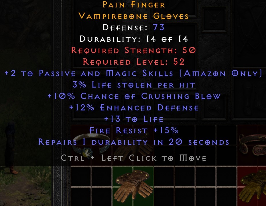 Trade: Blood Gloves • diablo2.io