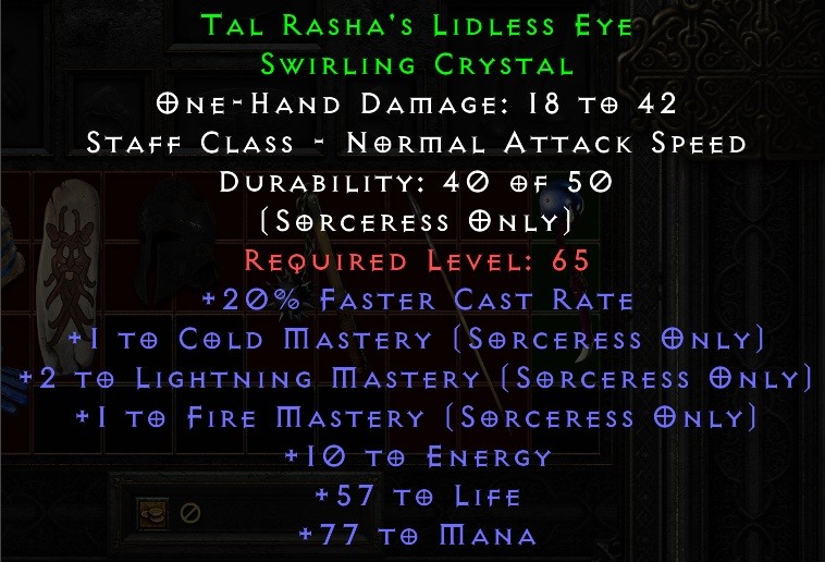 Trade: Tal Rasha's Lidless Eye • diablo2.io
