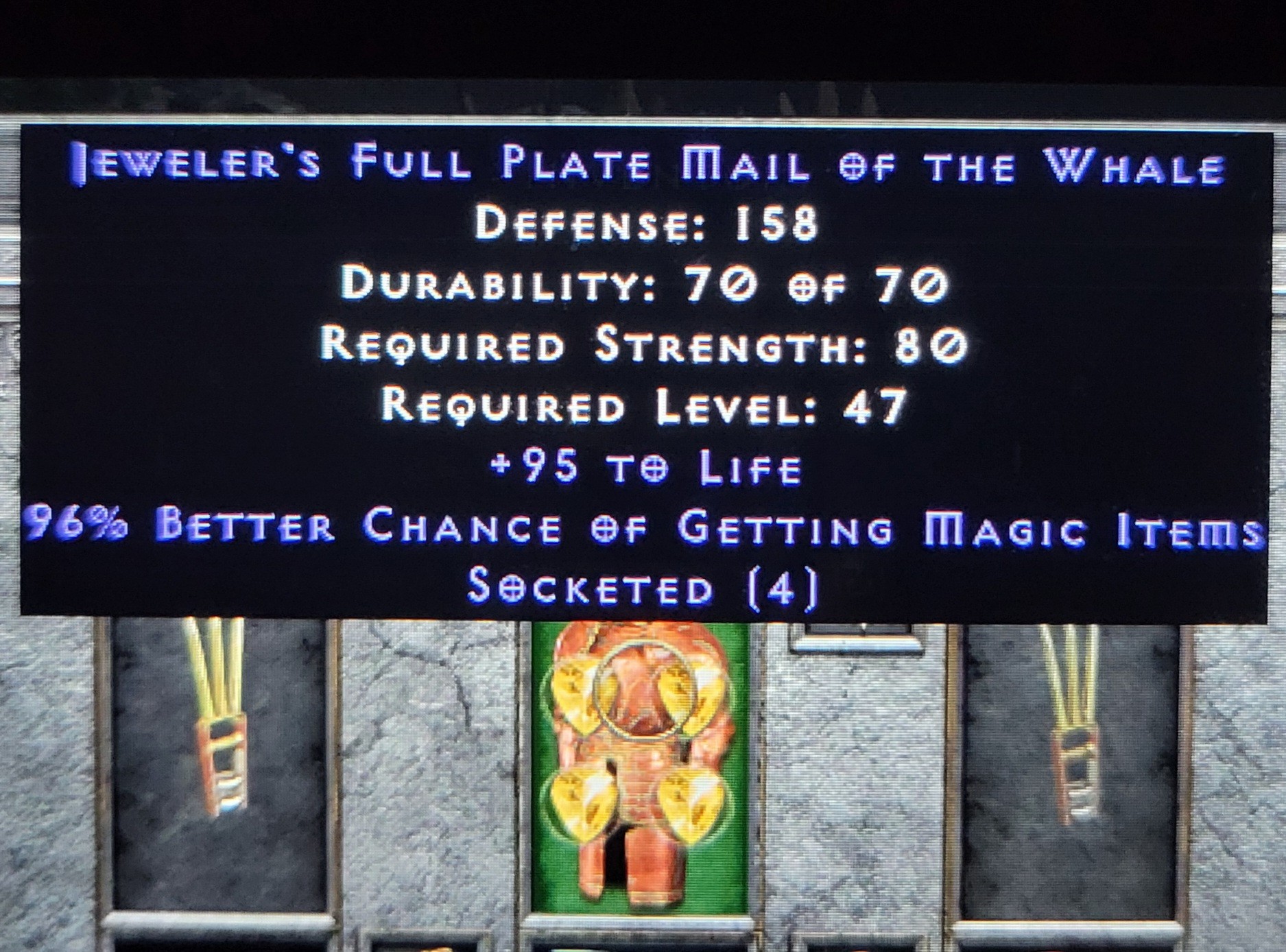 Jeweller's Full Plate Mail of the Whale • Price Check • diablo2.io